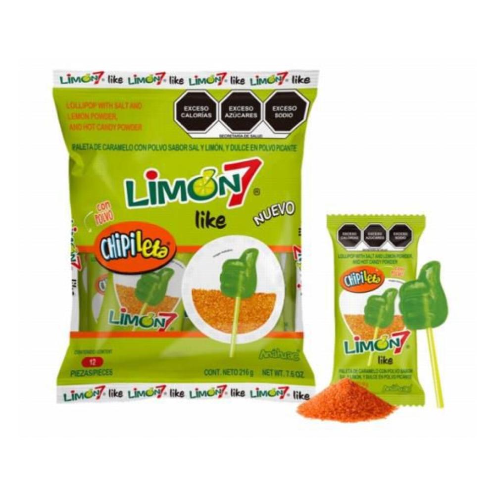 Anahuac Limon 7 Like w/Chipileta Powder 12pcs – Mexican Candy Store by ...