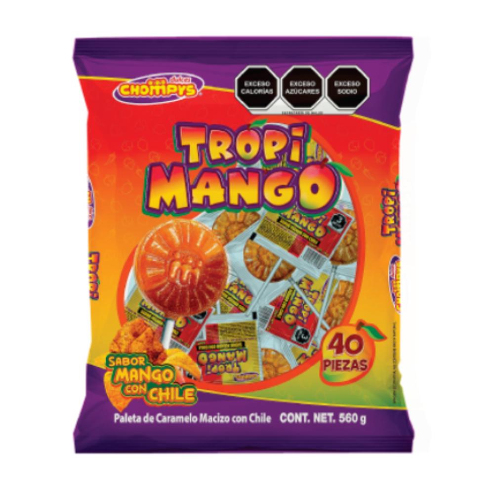 Chompys Tropi Mango Chili Lollipops 40pcs – Mexican Candy Store by ...