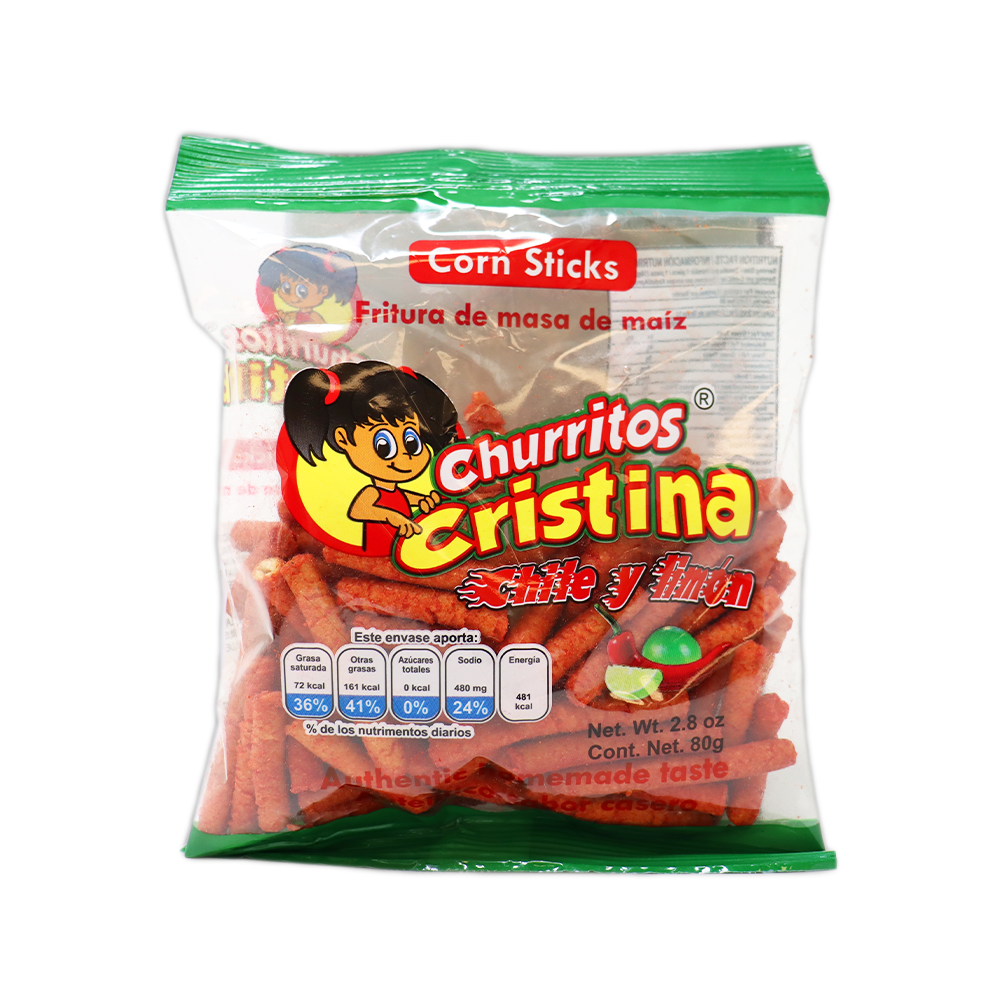 Cristina Churritos Corn Sticks Snack w/Chile and Lime 2.8oz – Mexican ...
